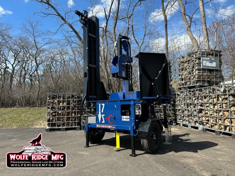 17VS-C - Vertical Log Splitter with Conveyor - Wolfe Ridge