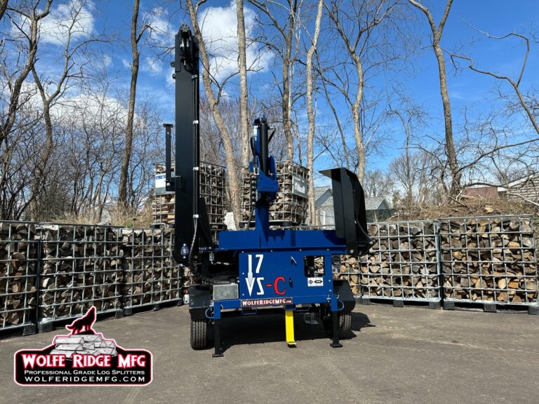 17VS-C - Vertical Log Splitter with Conveyor - Wolfe Ridge
