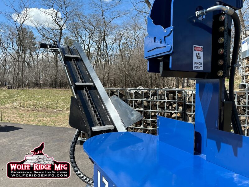 17VS-C - Vertical Log Splitter with Conveyor - Wolfe Ridge